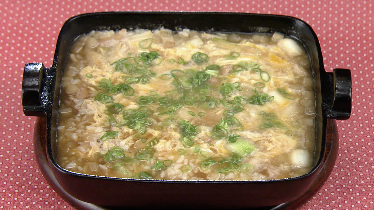 鶏すき雑炊｜【公式】DAIGOも台所～きょうの献立 何にする？～｜朝日放送テレビ